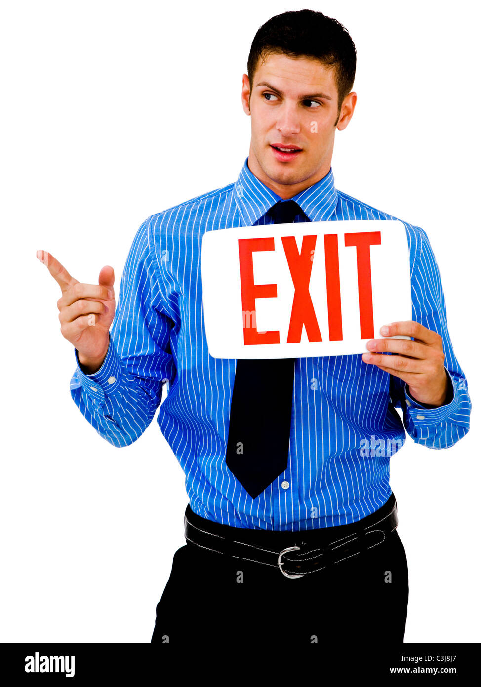 Man exit sign hi-res stock photography and images - Alamy