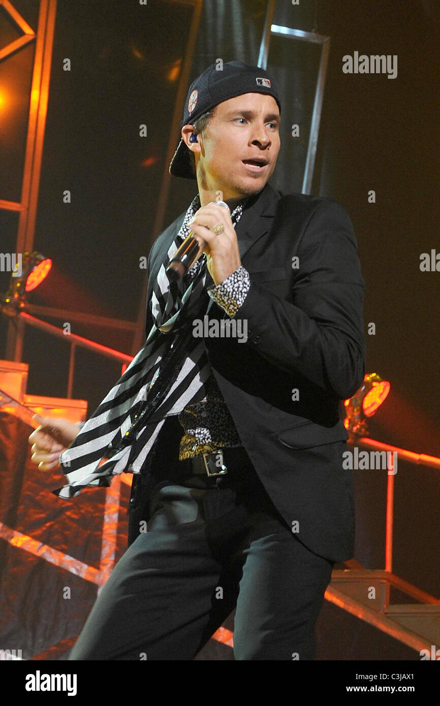 Brian Littrell of the Backstreet Boys performing at the O2 Arena Dublin ...