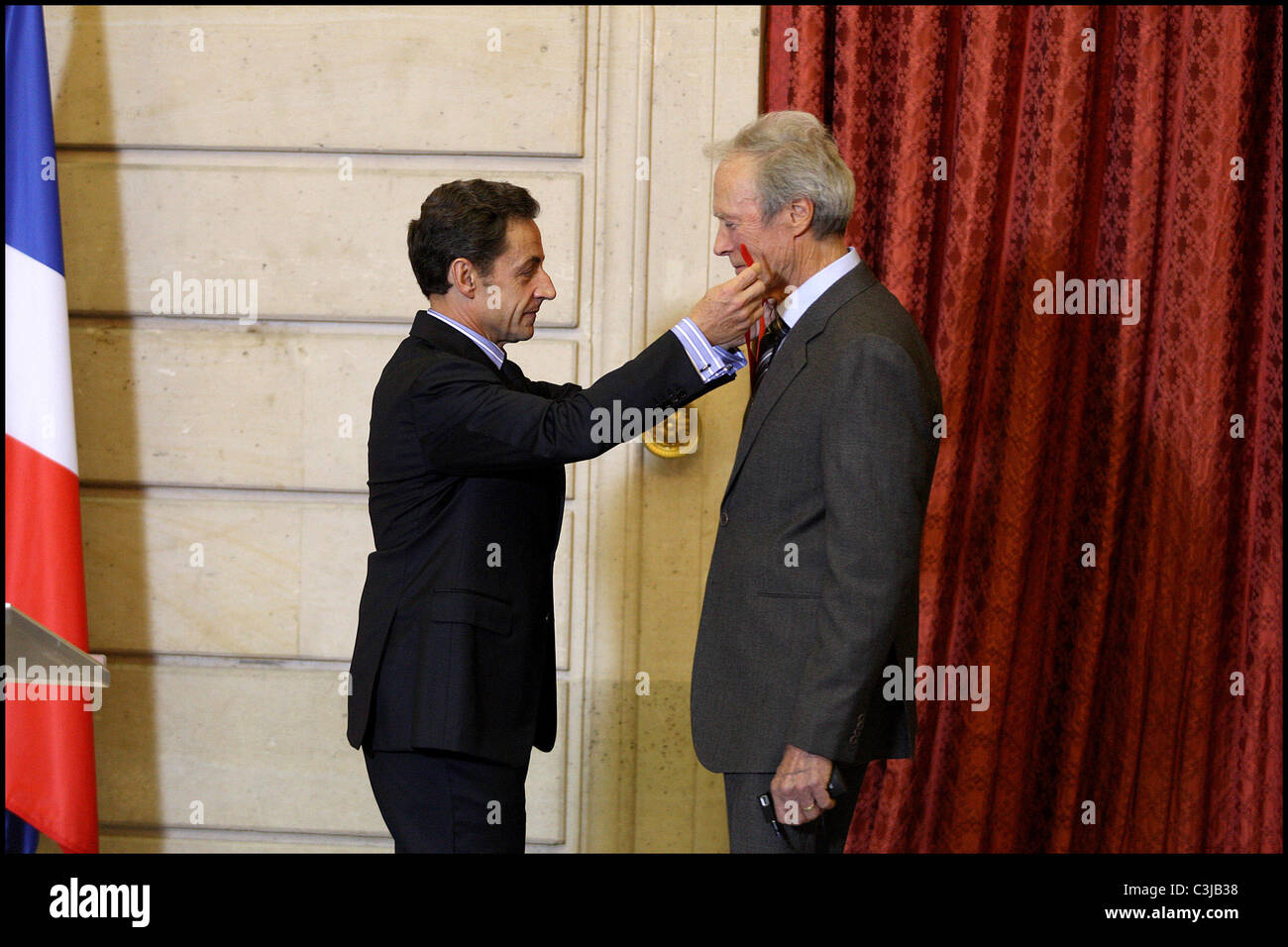 Clint Eastwood and Nicolas Sarkozy Clint Eastwood receives the 'Legion ...