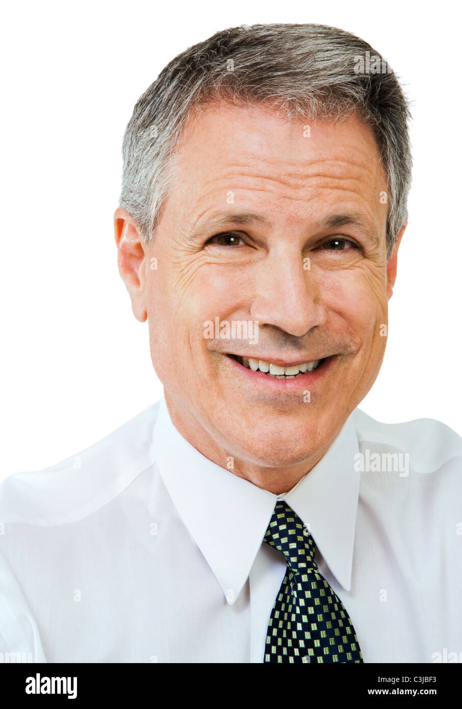 Happy businessman isolated over white Stock Photo - Alamy