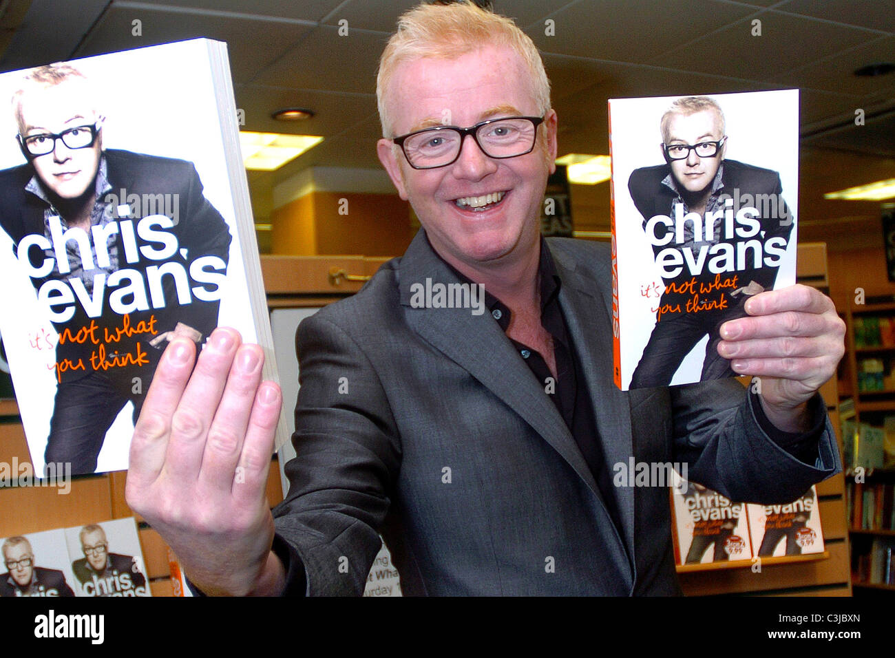 Chris Evans signing copies of his new book 'It's Not What You Think' at ...