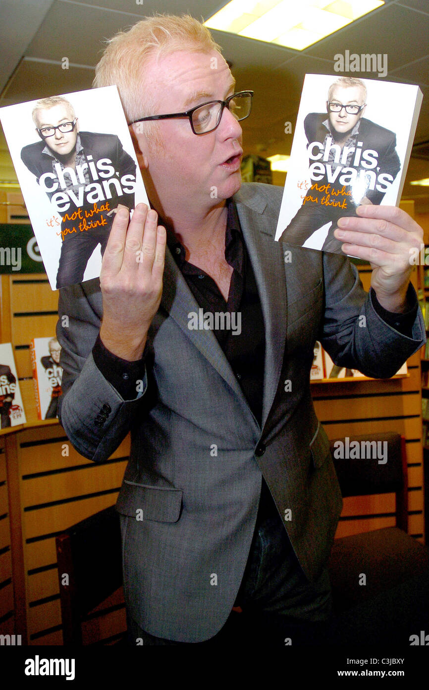 Chris Evans signing copies of his new book 'It's Not What You Think' at ...