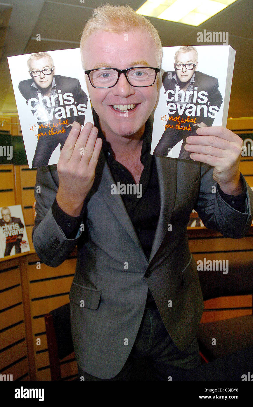 Chris Evans signing copies of his new book 'It's Not What You Think' at ...