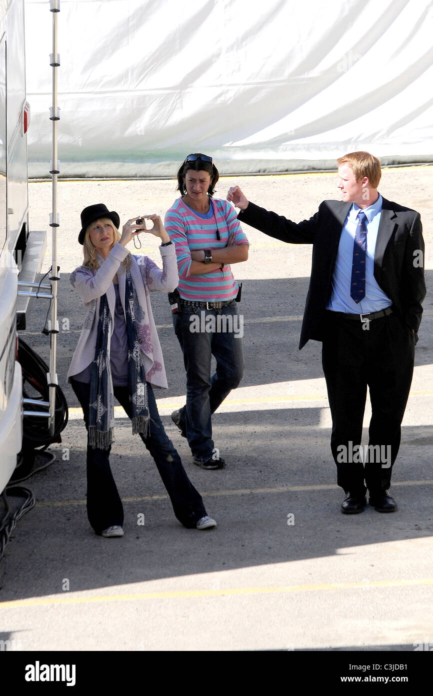Laura Dern outside her trailer on the set of the upcoming film 'Little ...