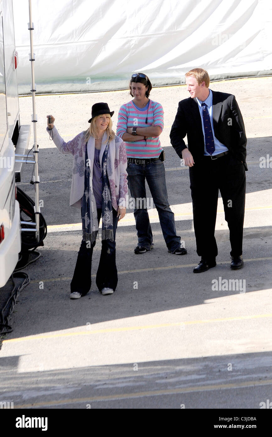 Laura Dern outside her trailer on the set of the upcoming film 'Little ...