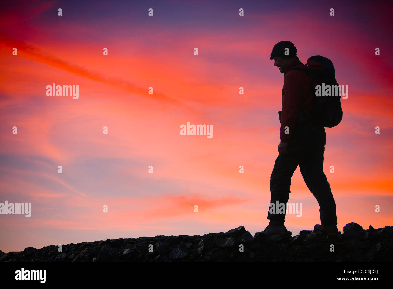 Silhouetted walker hi-res stock photography and images - Alamy