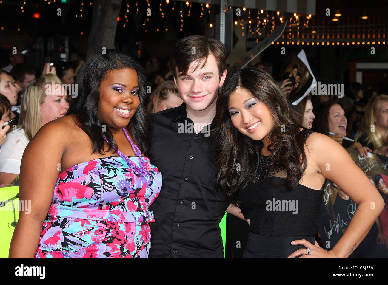 Amber Riley, Chris Colfer, Jenna Ushkowitz The Los Angeles Premiere of ...