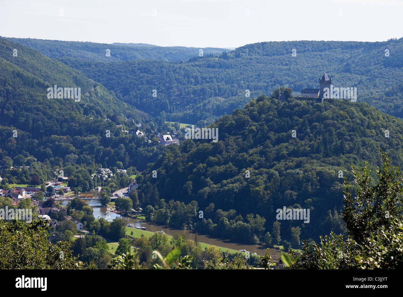 Europe, Germany, Rhineland-Palatinate, View of nassau castle on the ...