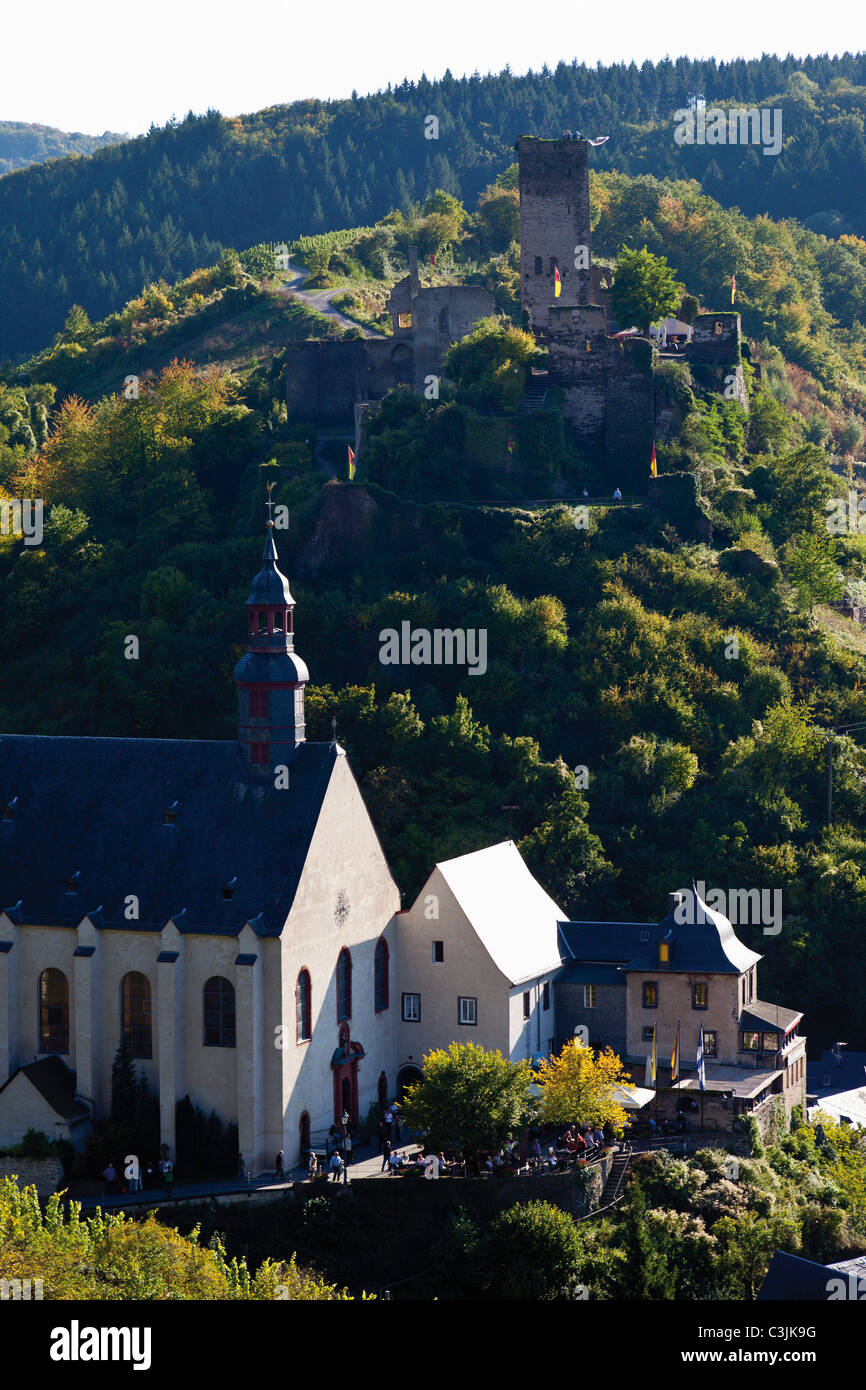 Europe, Germany, Rhineland-Palatinate, View of abbey church and castle ...