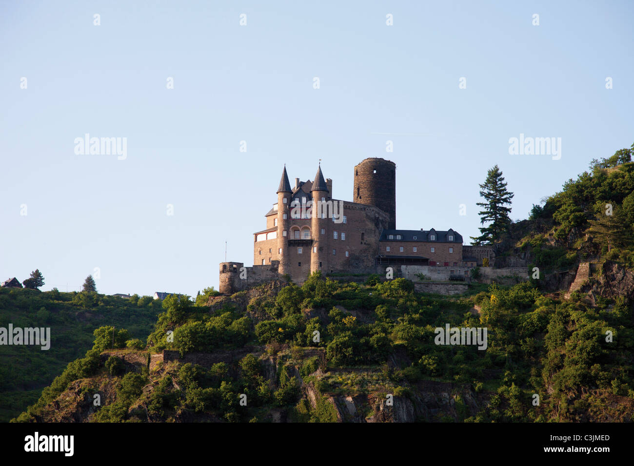 Europe, Germany, Rhineland-Palatinate, View of burg katz castle Stock ...