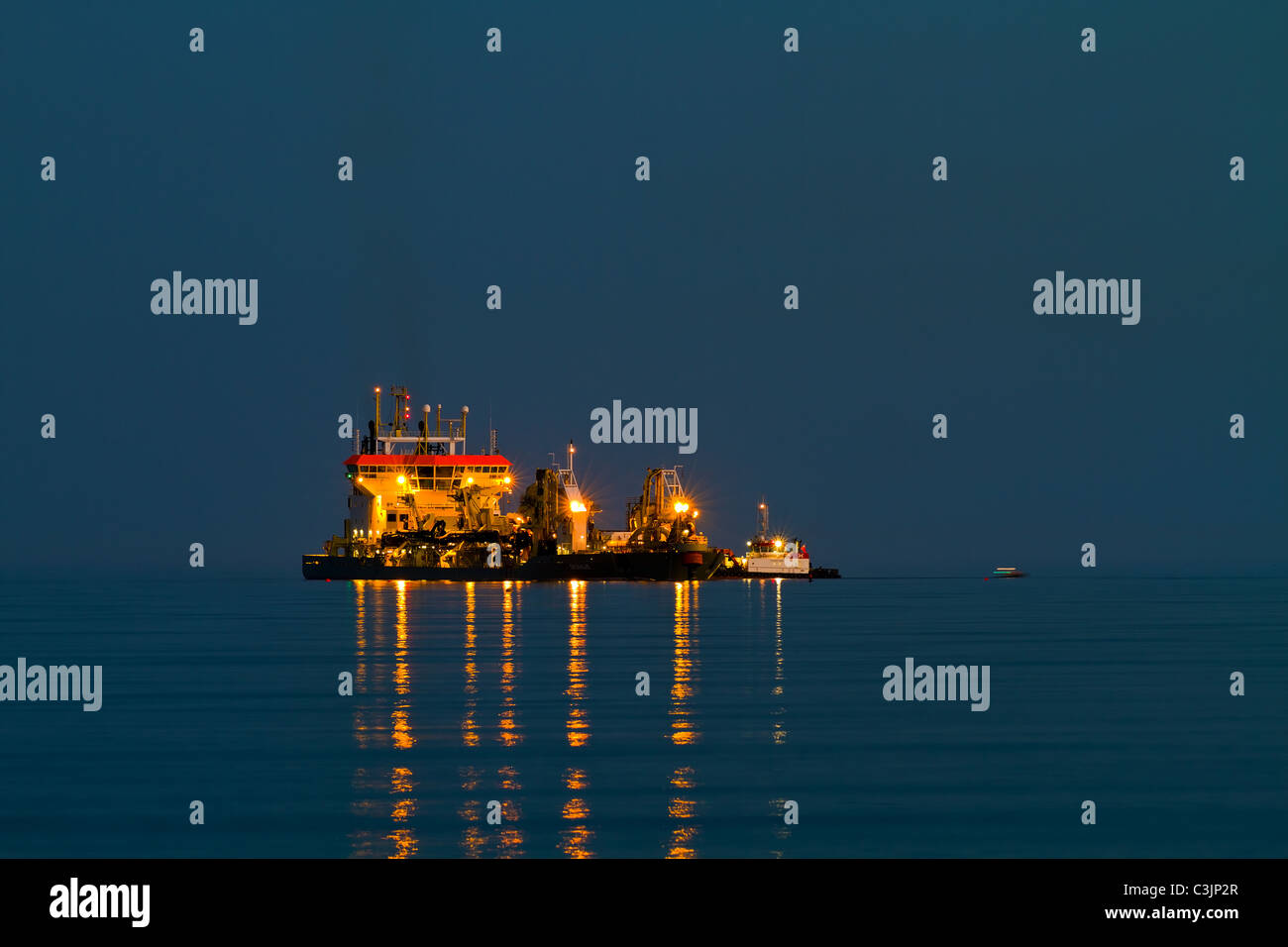 TSHD Oranje in Seaton Bay Stock Photo - Alamy