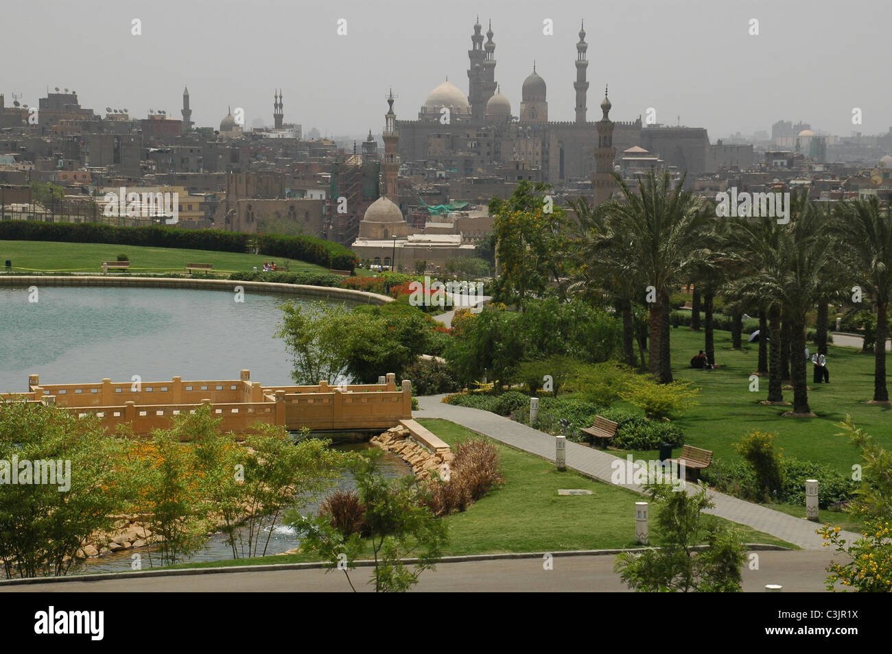 The Azhar Park in the old Islamic quarter of the inner city, providing ...