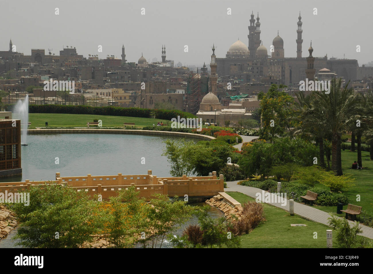 The Azhar Park in the old Islamic quarter of the inner city, providing ...