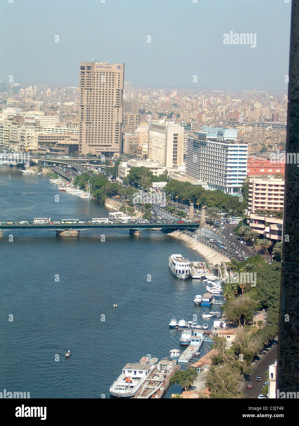The Nile River as it flows through Egypt's capitol Cairo - the world's ...