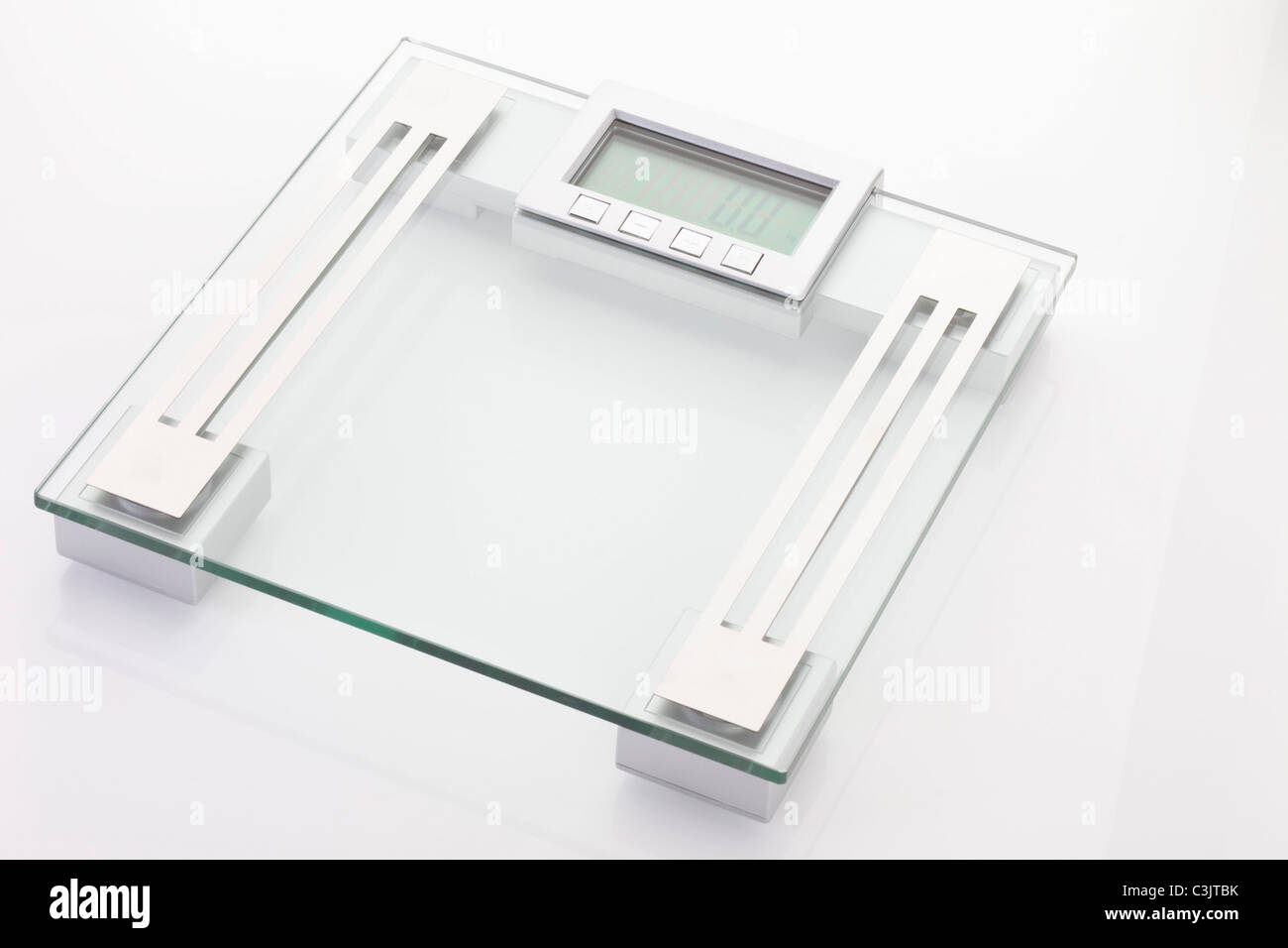 Scales on white background Stock Photo - Alamy