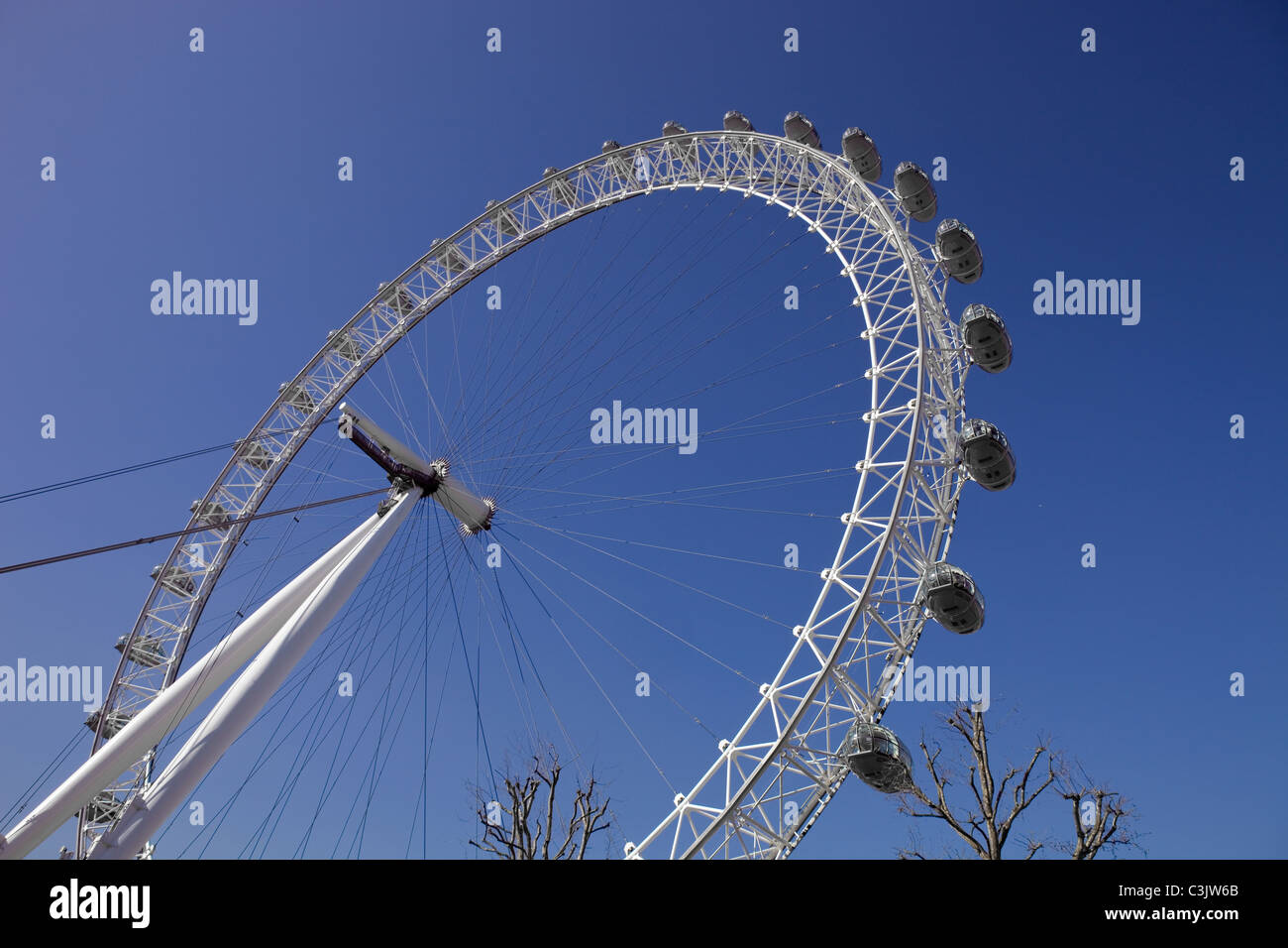 the london eye or millennium wheel in london Stock Photo - Alamy