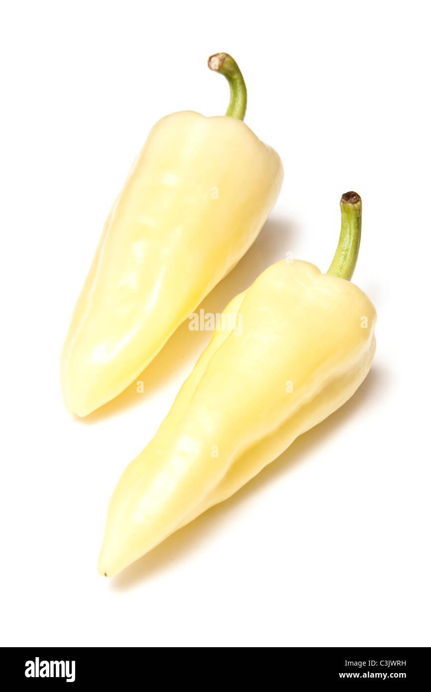 White paprika pepper isolated on a white studio background Stock Photo ...