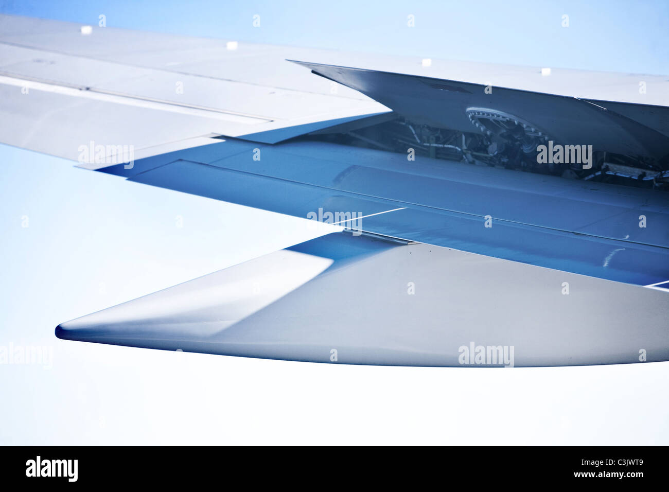 Airplane wing, close up Stock Photo - Alamy