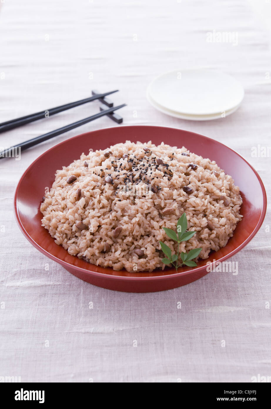Festive red rice Stock Photo - Alamy