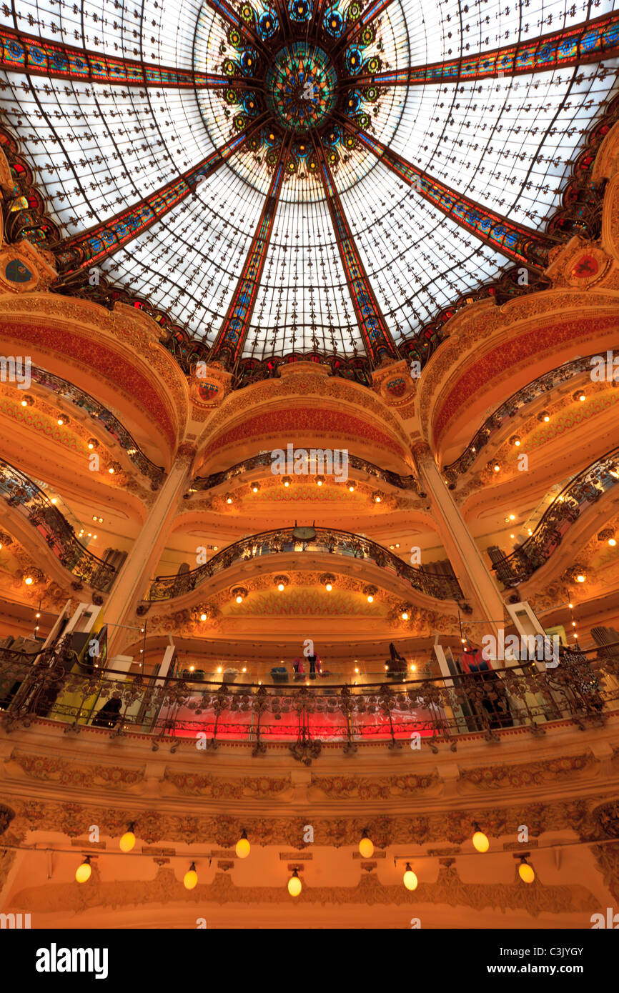 Ceiling galeries lafayette paris france hi-res stock photography and ...