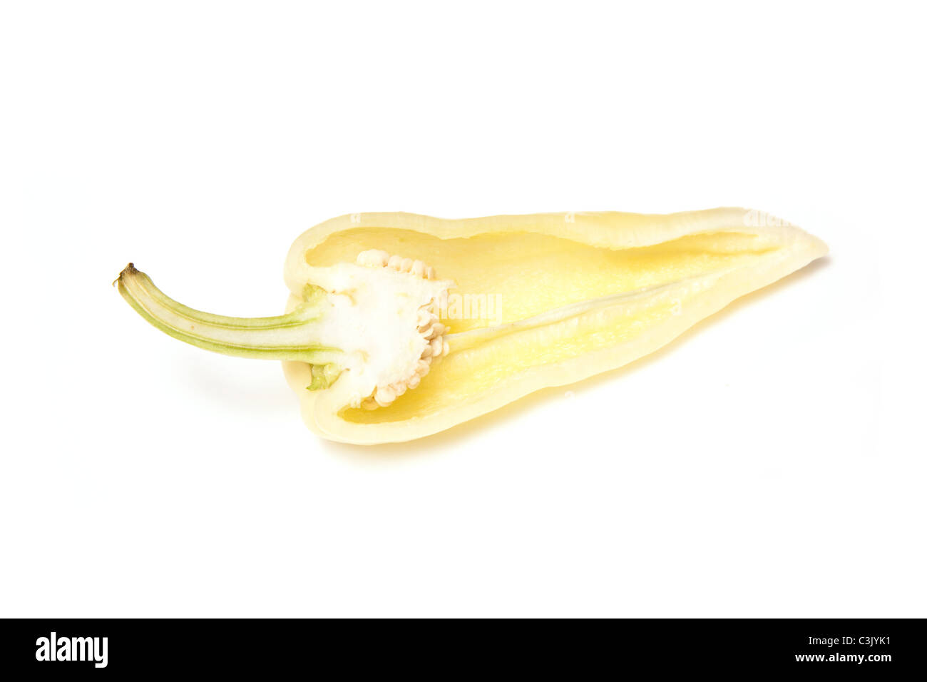 White paprika pepper isolated on a white studio background Stock Photo ...