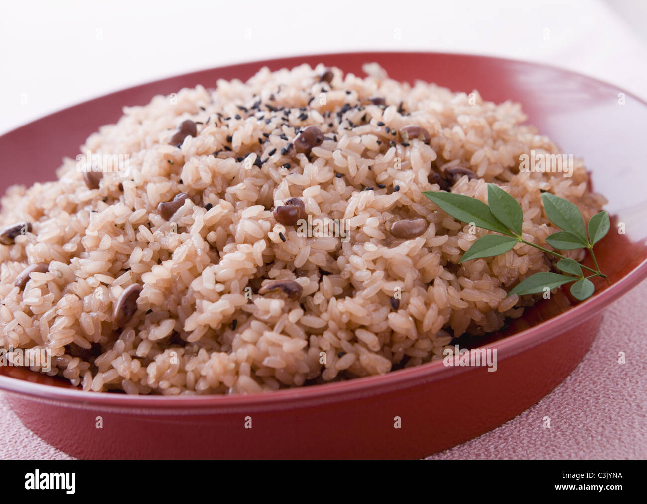 Festive red rice Stock Photo - Alamy