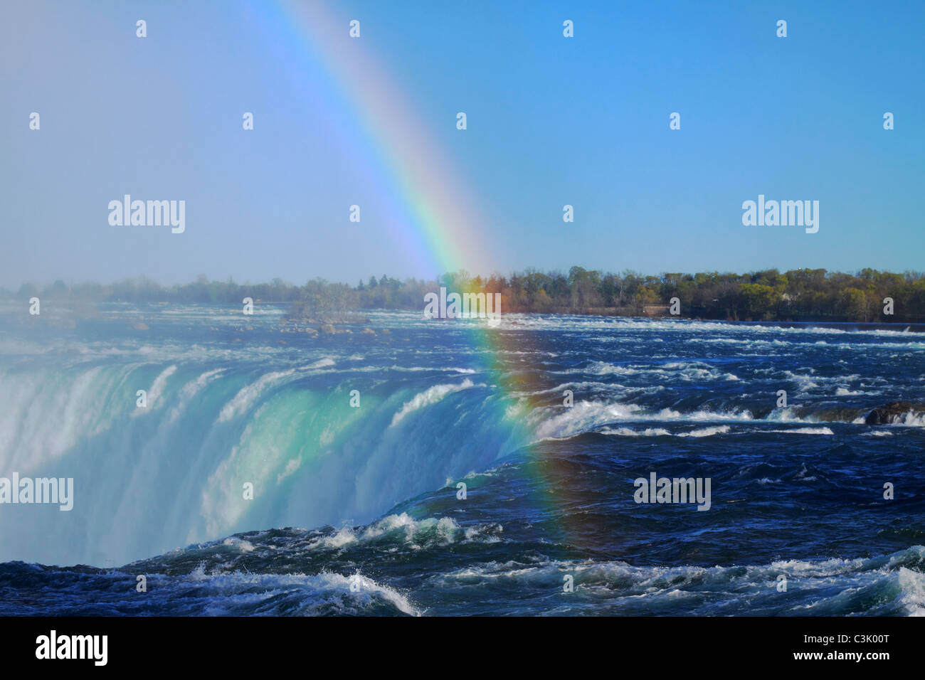 Rainbow over Niagara Falls Stock Photo - Alamy