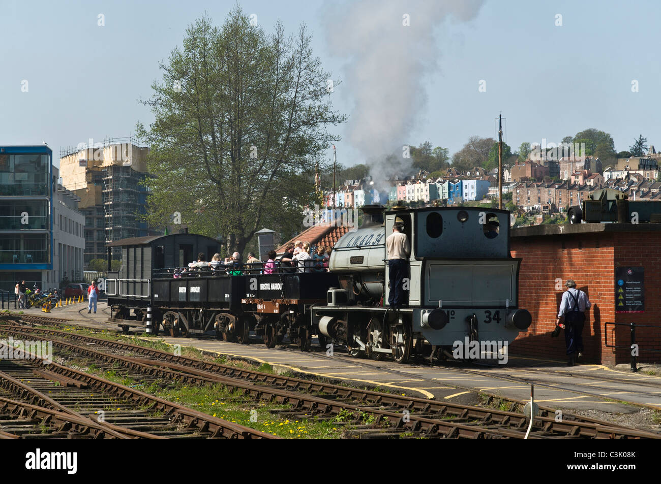 dh Steam train ride BRISTOL DOCKS BRISTOL ENGLAND Tourist attraction ...