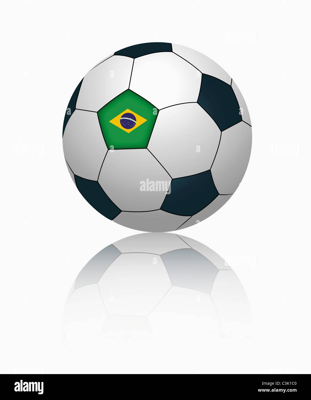 Football on brazilian flag hi-res stock photography and images - Alamy