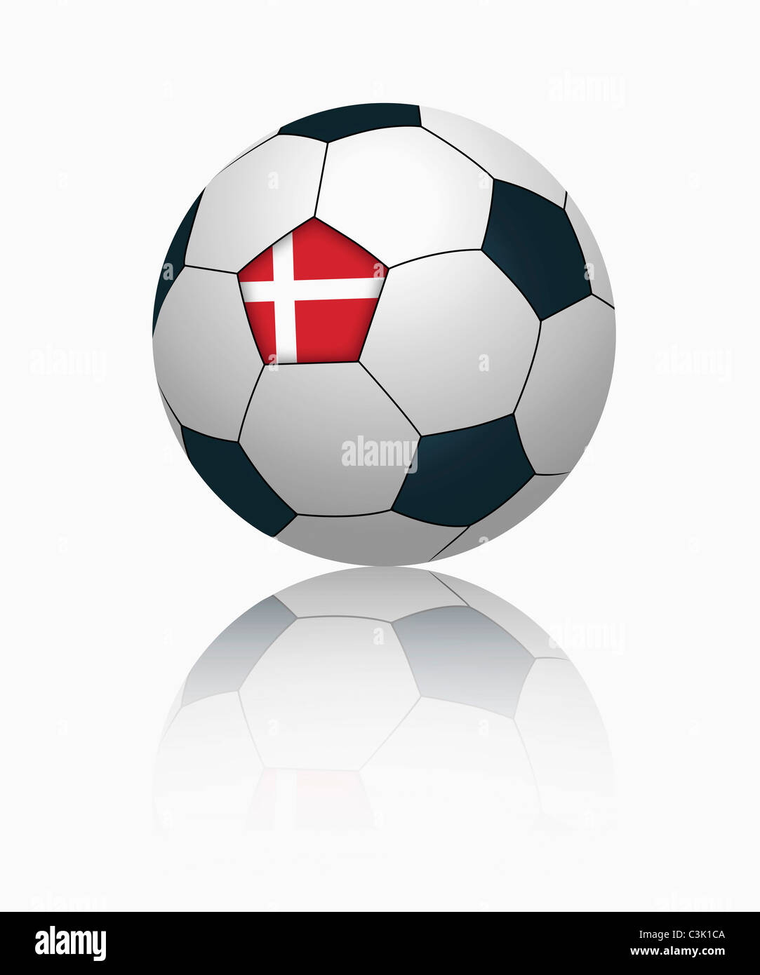 Football denmark flag Cut Out Stock Images & Pictures - Alamy