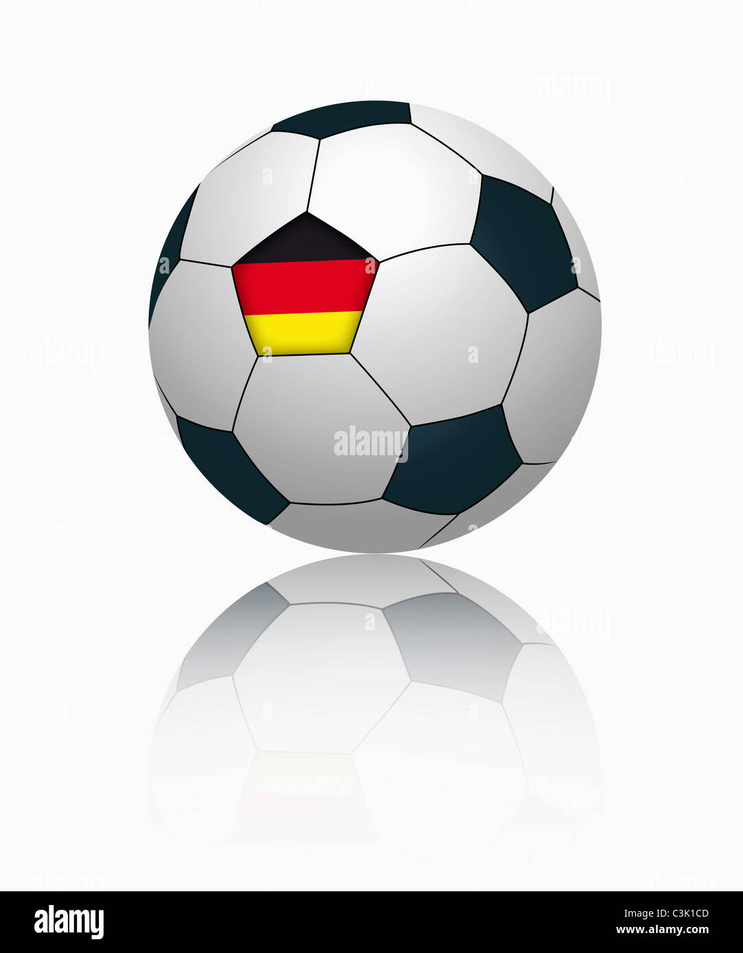 German flag on football, close up Stock Photo - Alamy