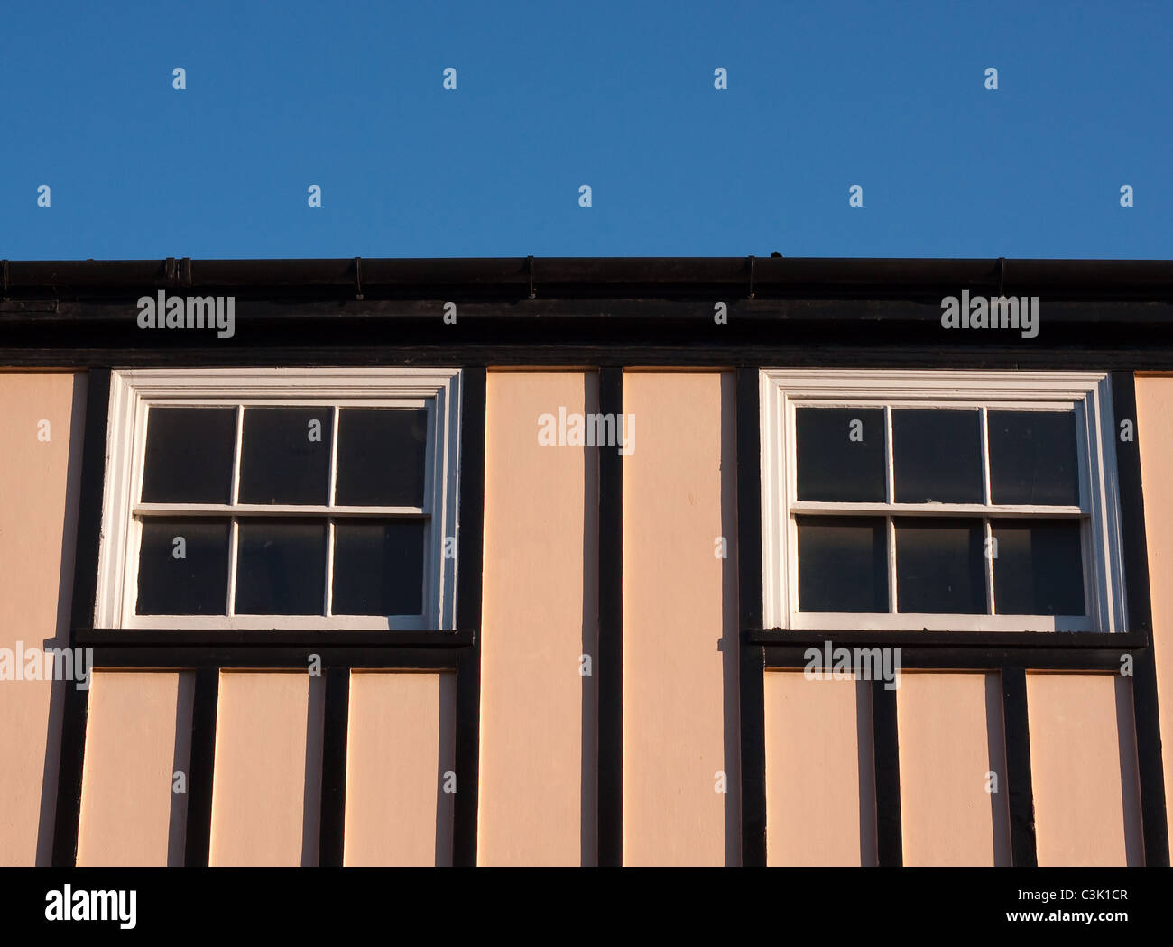 Close up of a pink Suffolk medieval house Stock Photo - Alamy