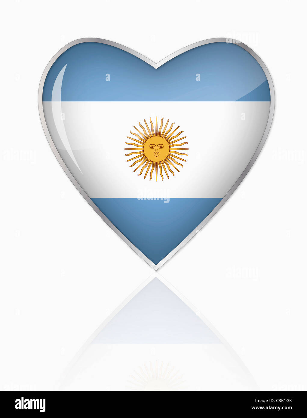 Flag argentina in shape Cut Out Stock Images & Pictures - Alamy