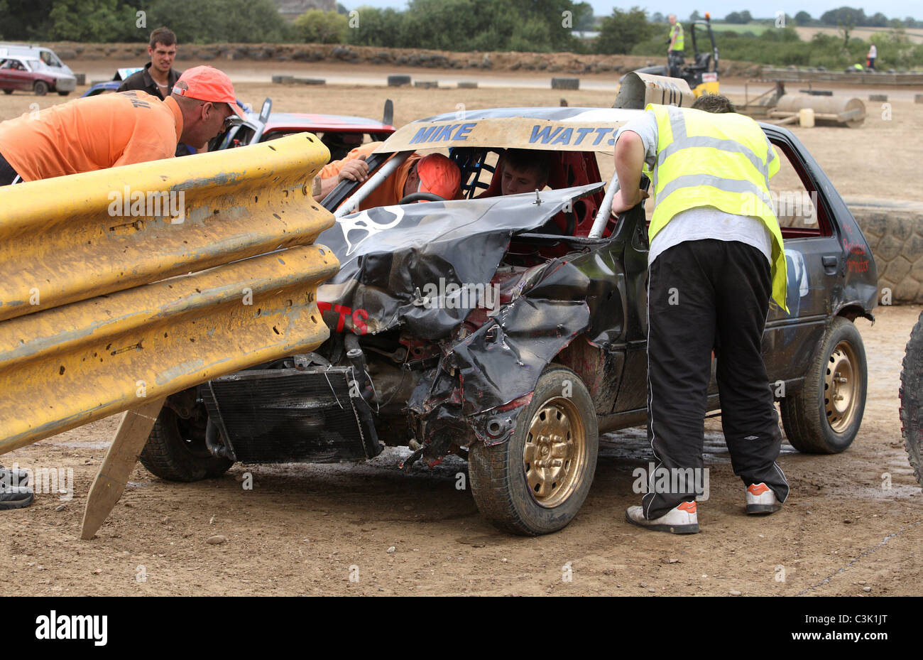 Crashed racing car hi-res stock photography and images - Alamy