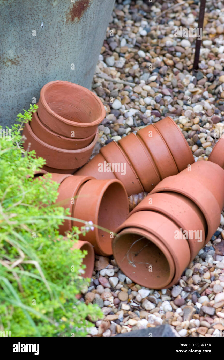 Stacking Clay Flower Pots