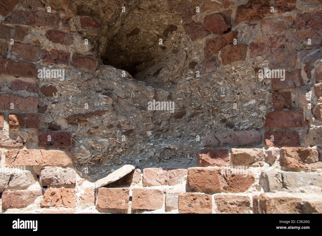South Carolina, Charleston, Fort Sumter National Monument. Fort walls ...