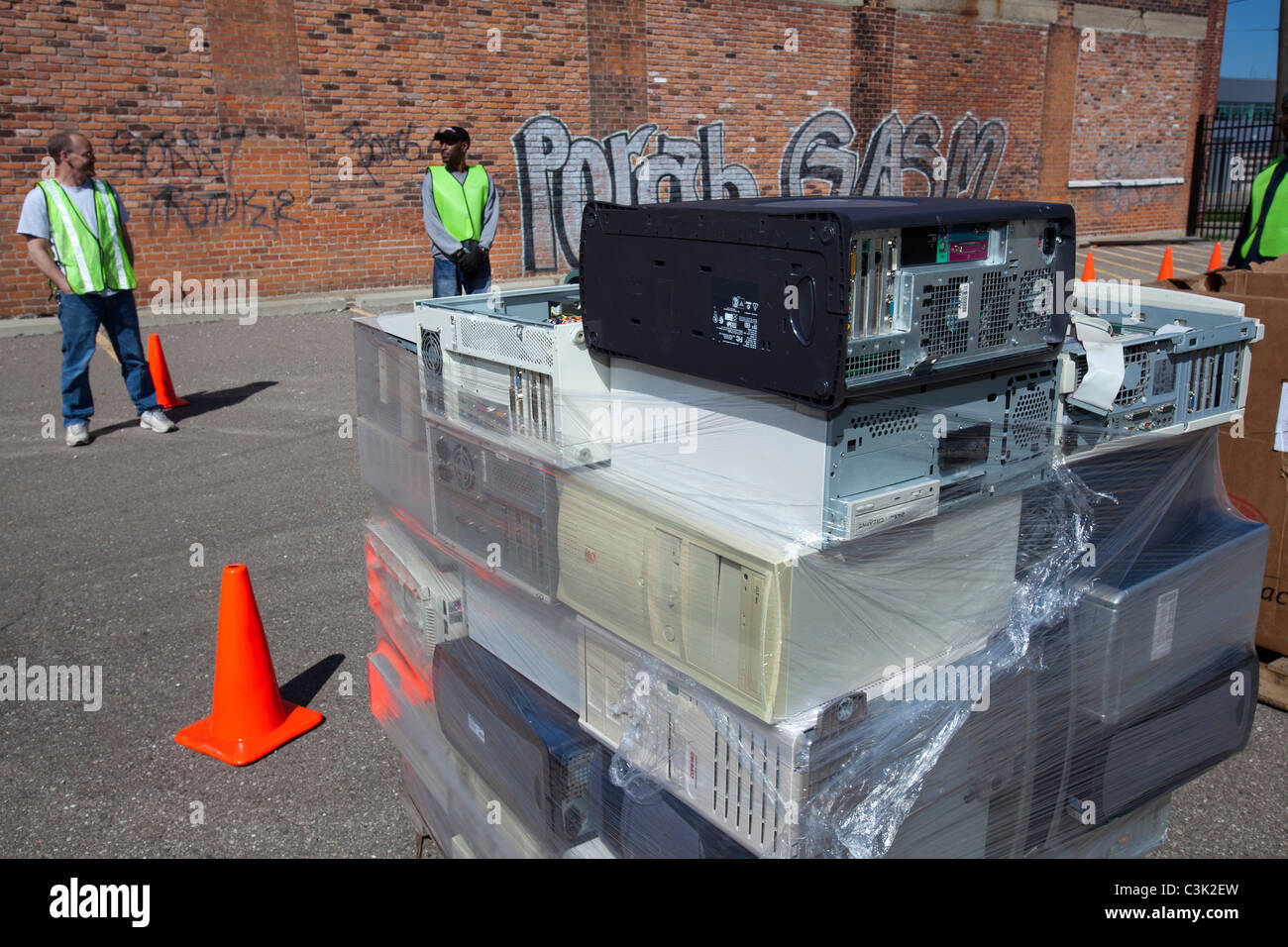 Electronics Waste Recycling Stock Photo - Alamy