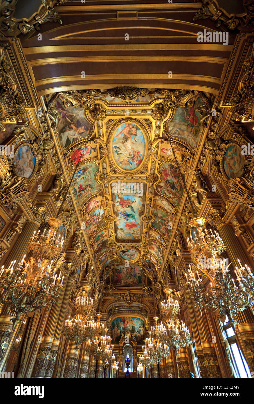 The Grand Foyer of the Opera Garnier, Paris Stock Photo - Alamy