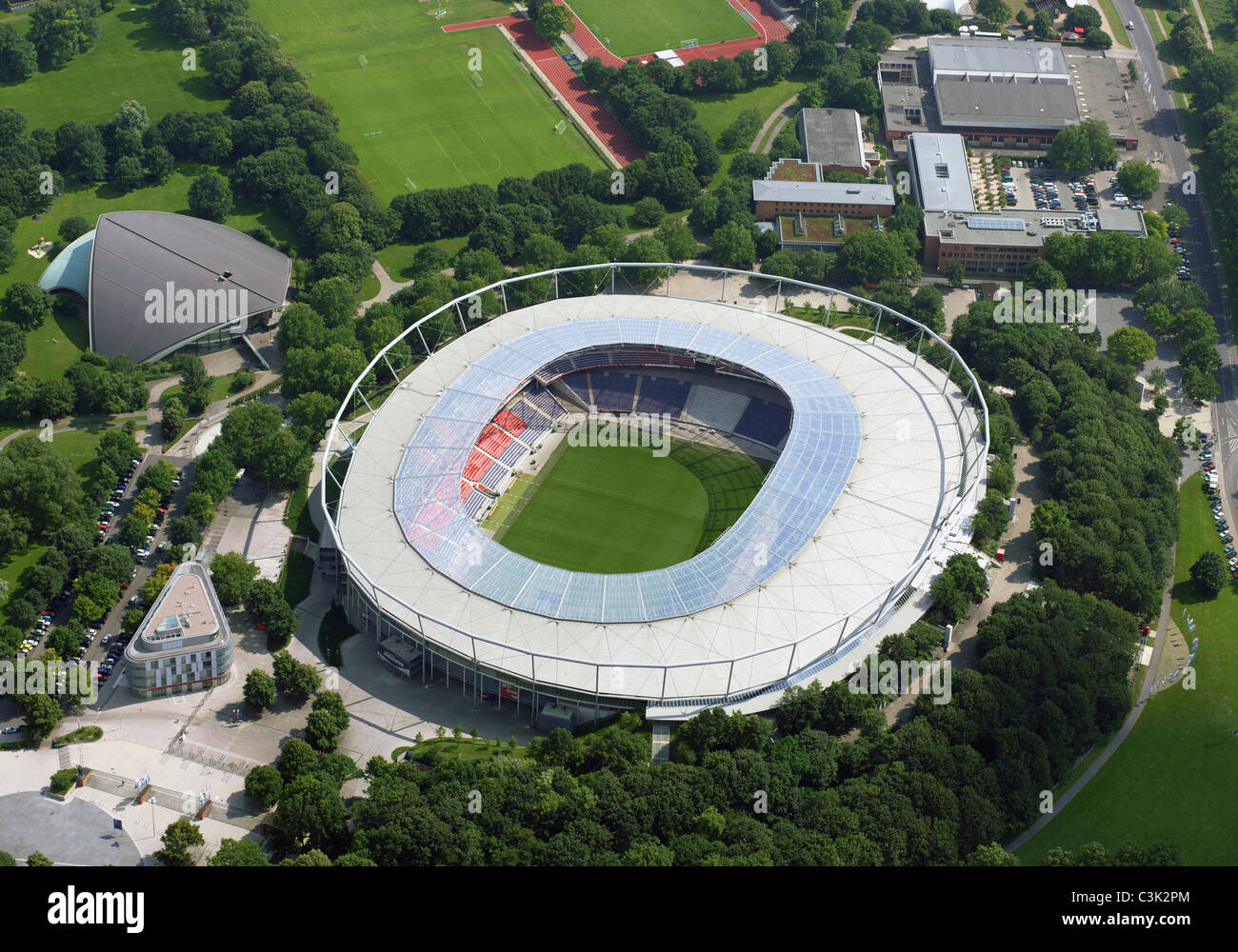 Germany, Hannover, Aerial view of football stadium Stock Photo - Alamy