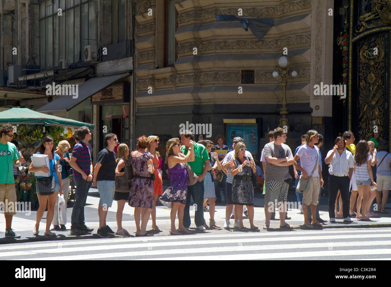 Pedestrians on Florida Street in the Retiro barrio of Buenos Aires ...