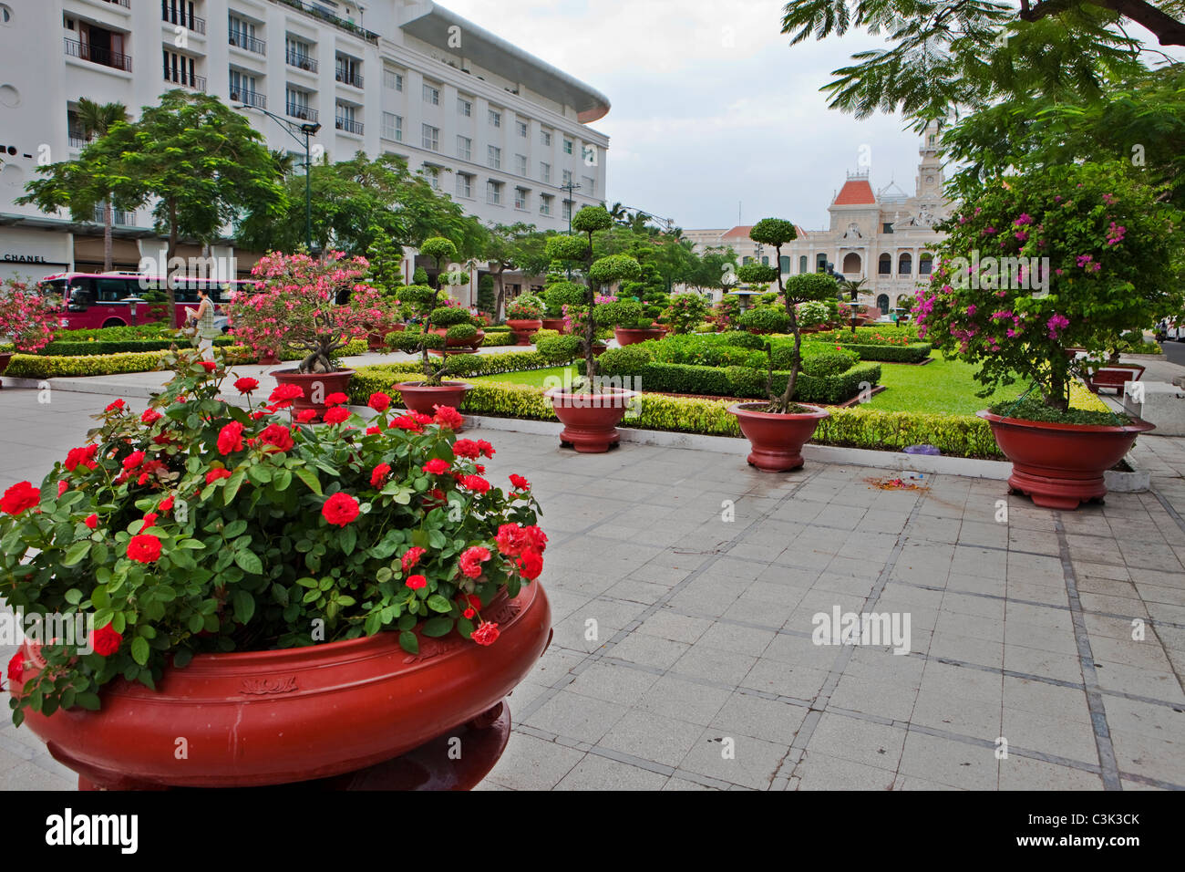 Square in Front of City Hall, Ho Chi Minh City, Saigon, Vietnam Stock ...