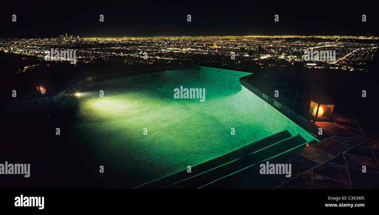 USA, California, View of los angeles at night Stock Photo - Alamy