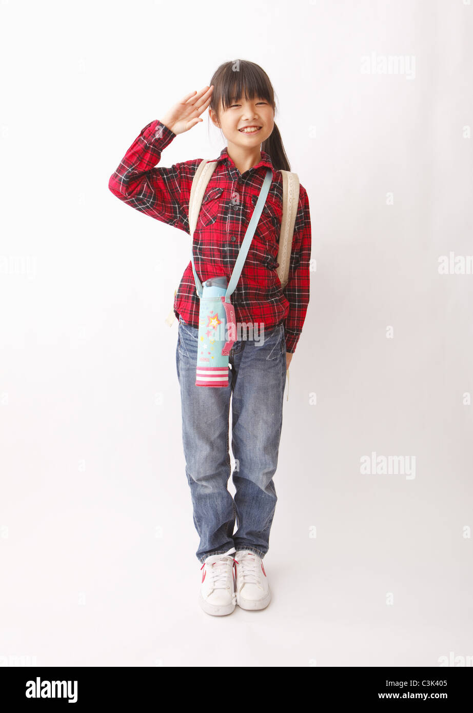 Girl going on excursion Stock Photo - Alamy