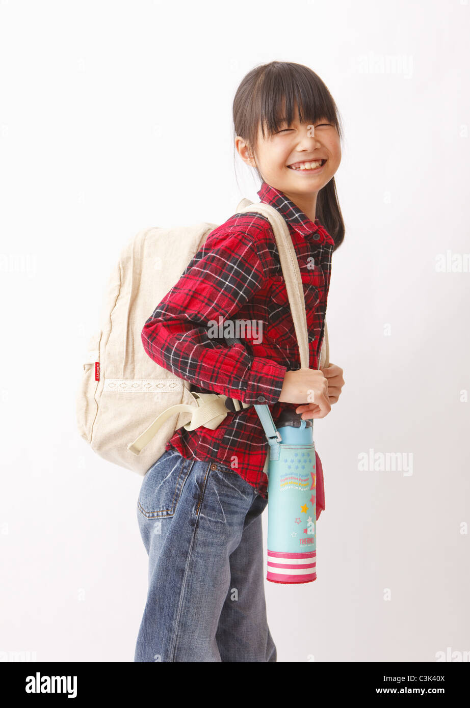 Girl going on excursion Stock Photo - Alamy