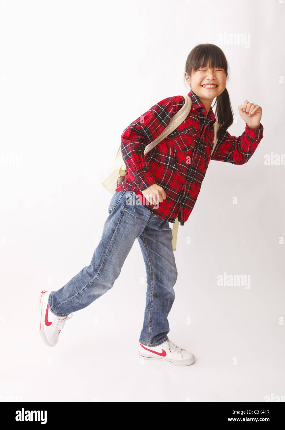 Girl going on excursion Stock Photo - Alamy