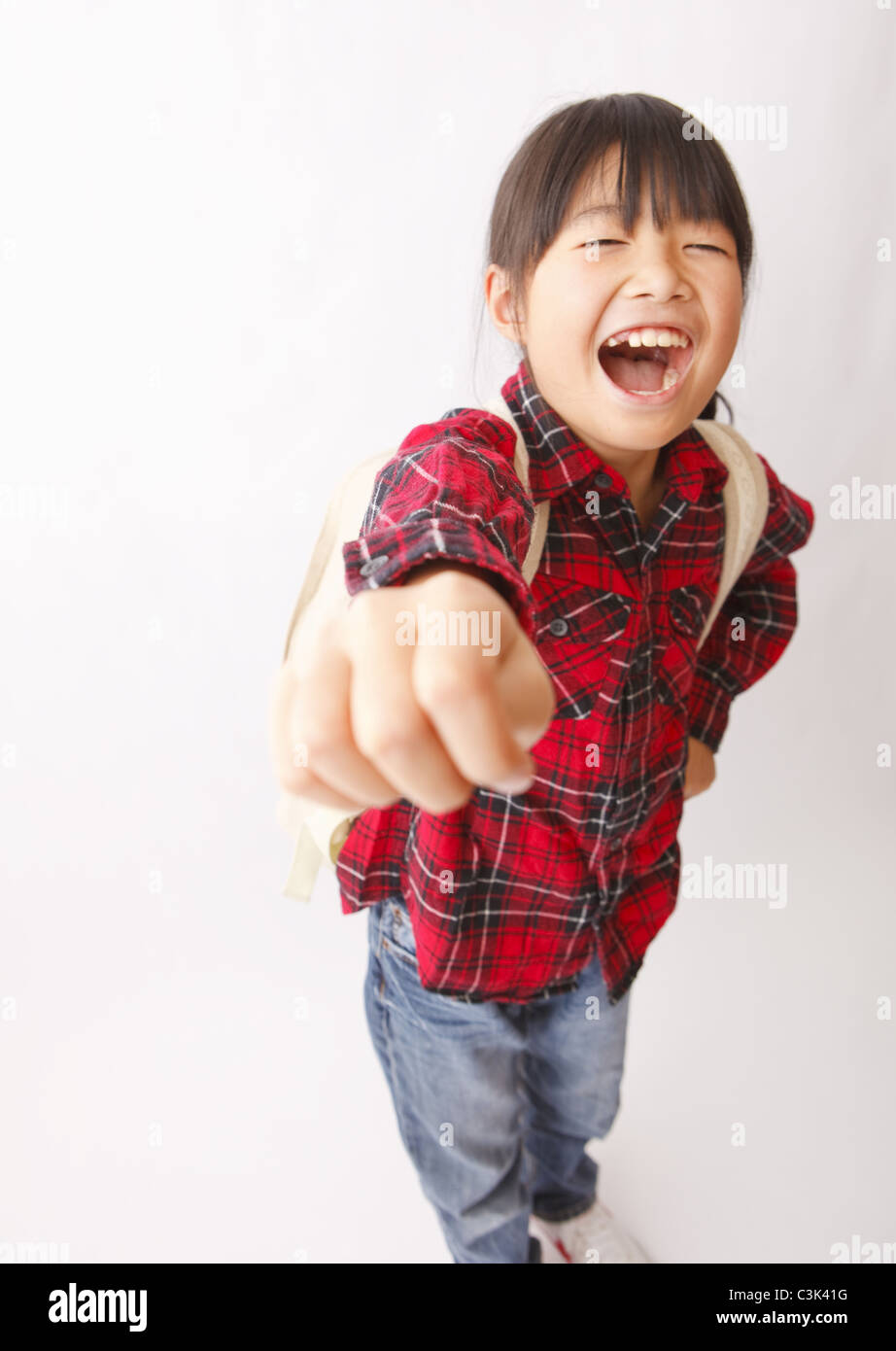 Girl going on excursion Stock Photo - Alamy
