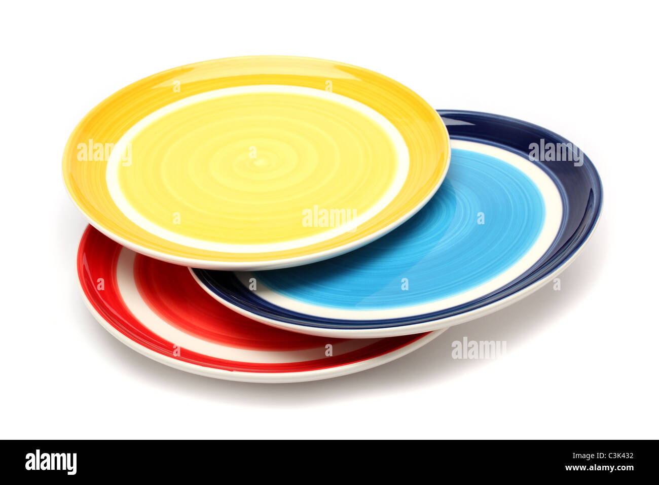 Table setting stack plates Cut Out Stock Images & Pictures - Alamy