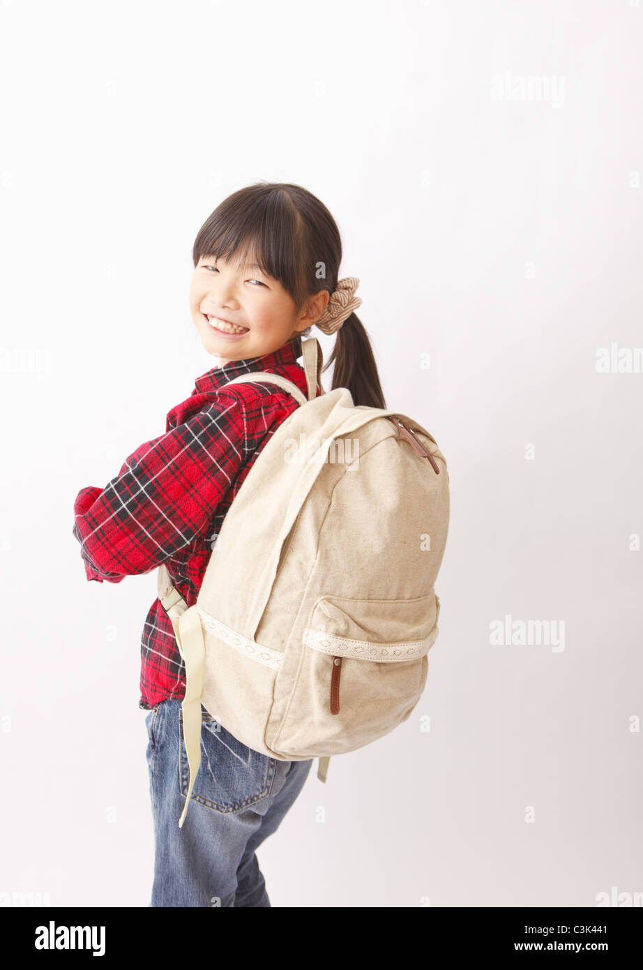 Girl going on excursion Stock Photo - Alamy