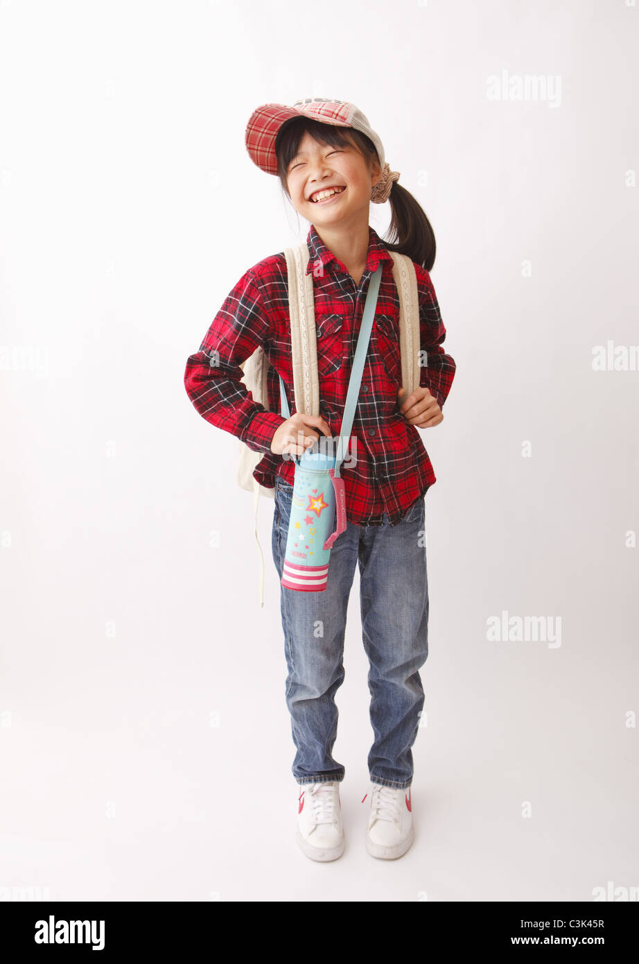 Girl going on excursion Stock Photo - Alamy