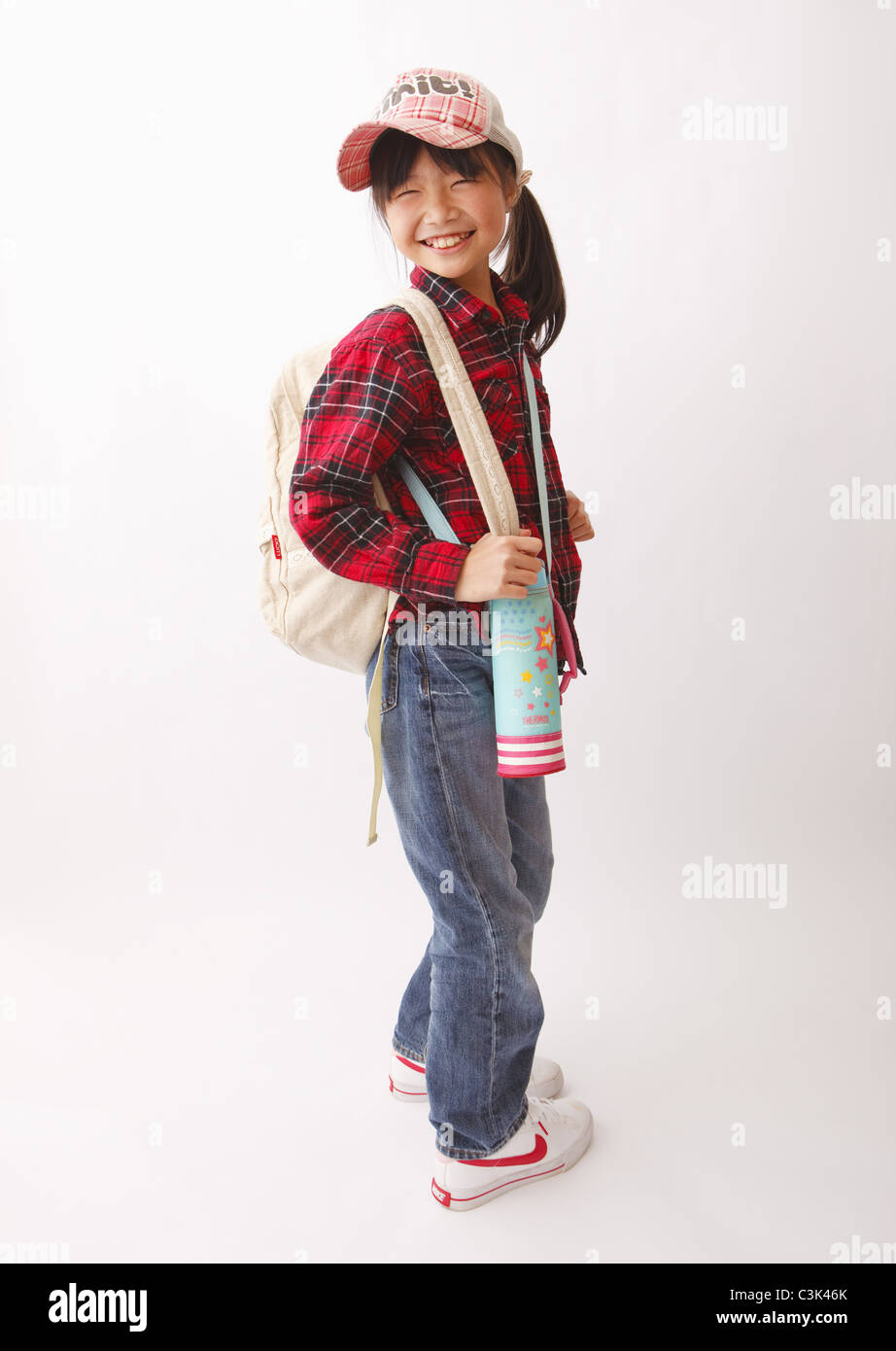 Girl going on excursion Stock Photo - Alamy